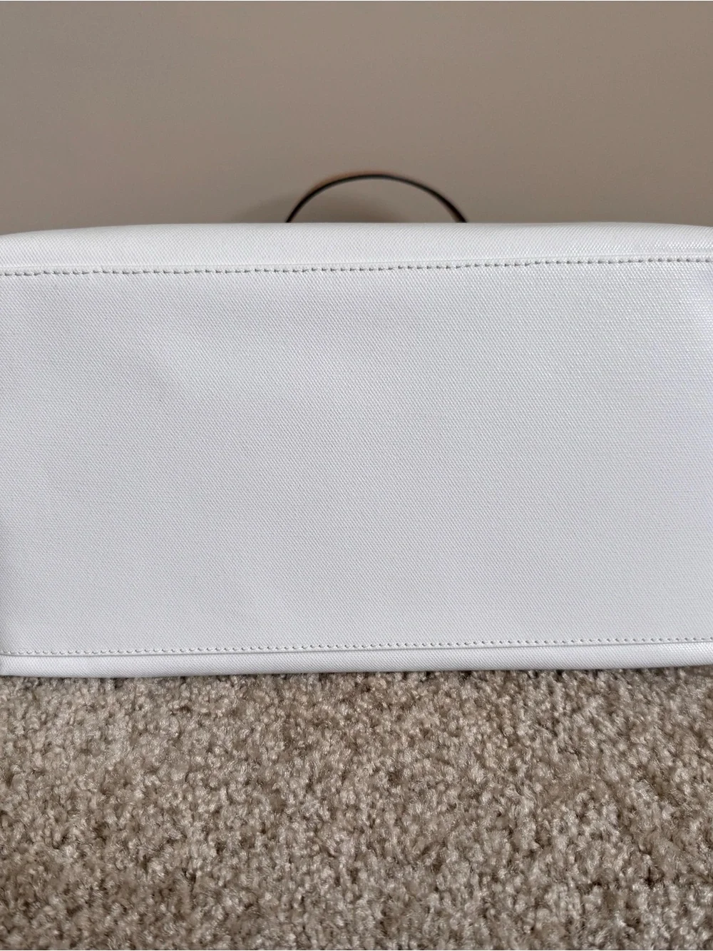 kate spade | Bags | Kate Spade Twotone Cream And White Canvas Tote With ...